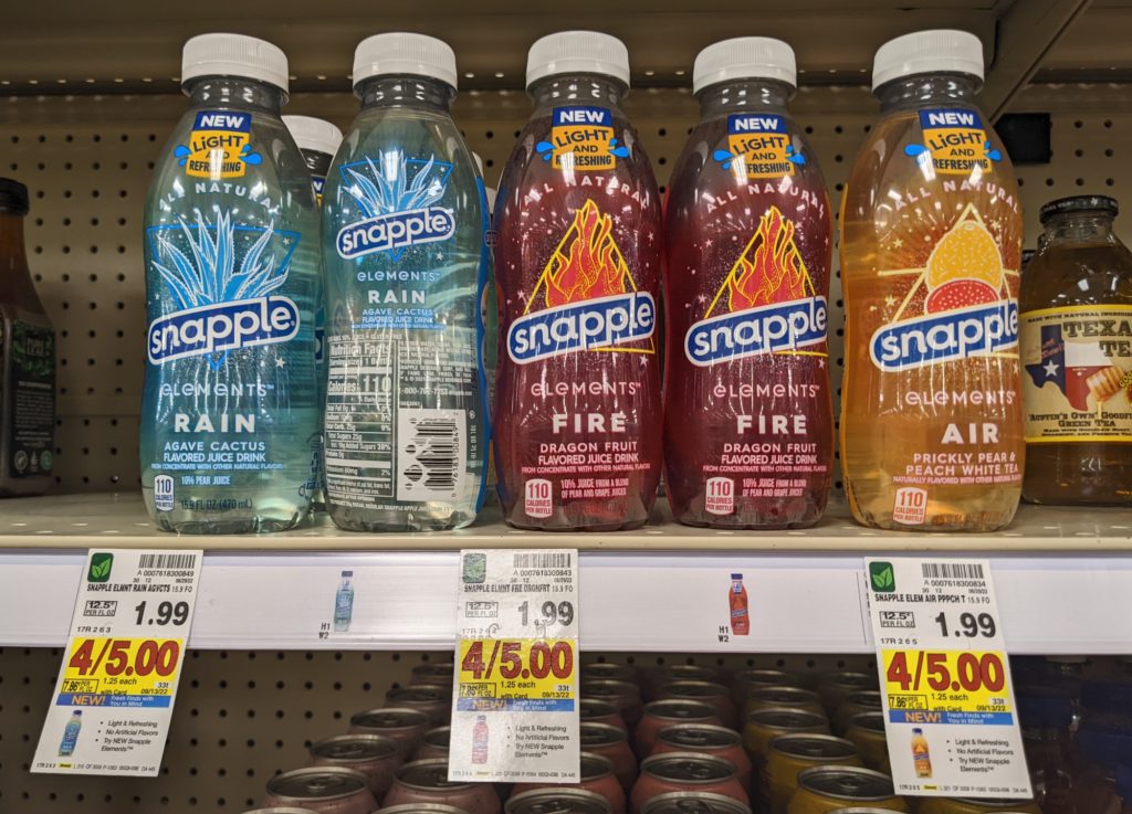 Snapple Elements Just 75¢ At Kroger – Less Than Half Price! - iHeartKroger