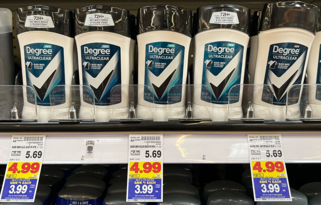 Degree Ultra Clear or Advanced Anitperspirant Deodorant Just $2.49 At ...