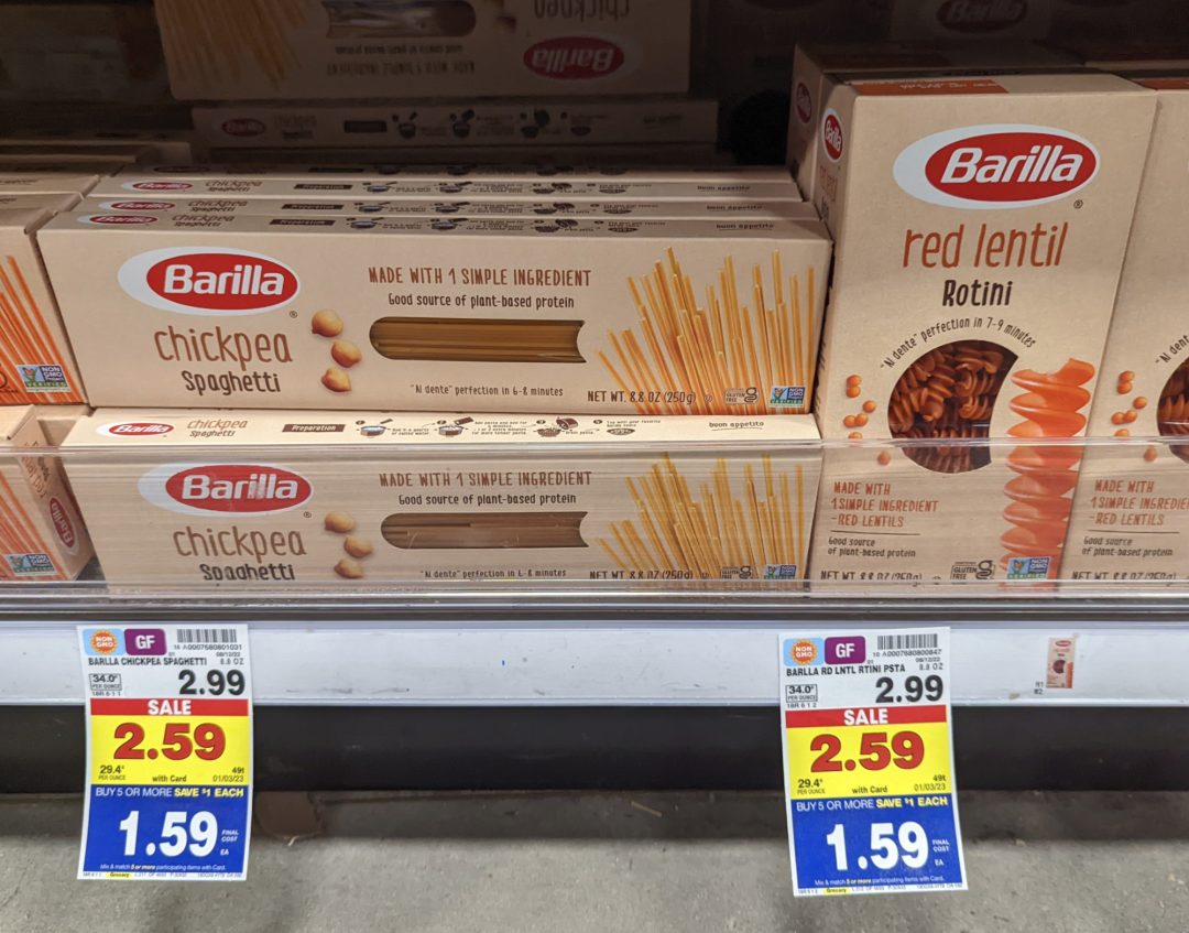 Barilla Red Lentil or Chickpea Pasta As Low As 9¢ At Kroger With New ...