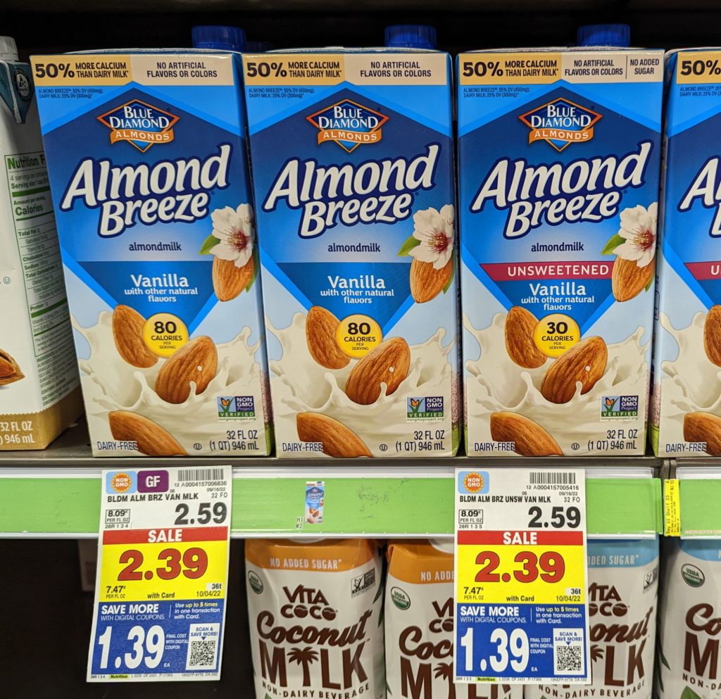 Almond Breeze Almond Milk Just $1.39 At Kroger - iHeartKroger