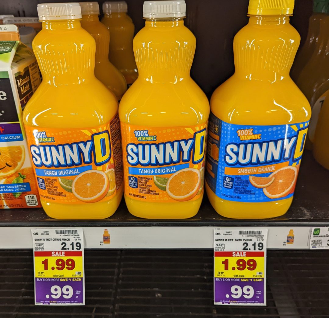 Sunny D Citrus Punch As Low As 99¢ At Kroger - iHeartKroger