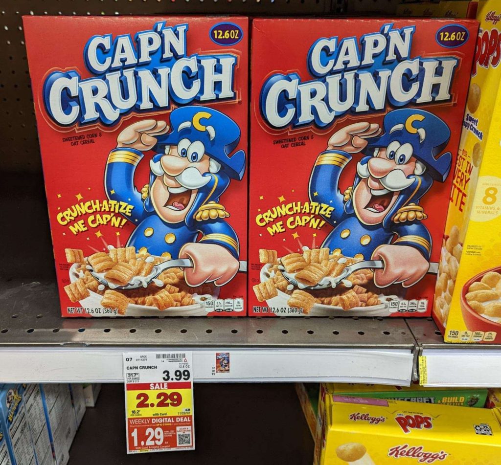 Save On Quaker Cap’n Crunch Cereal At Kroger – As Low As 54¢ Per Box ...