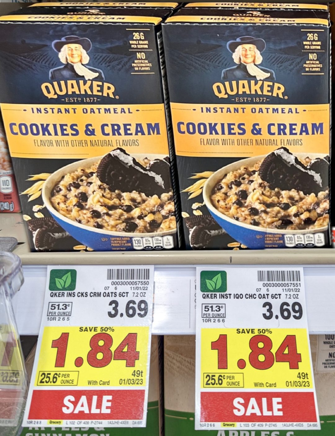 Get Quaker Instant Oatmeal Cookies & Cream or Chocolate Flavors For ...