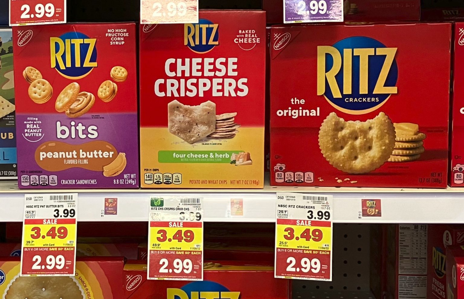 Ritz Cheese Crispers As Low As $1.87 At Kroger - iHeartKroger