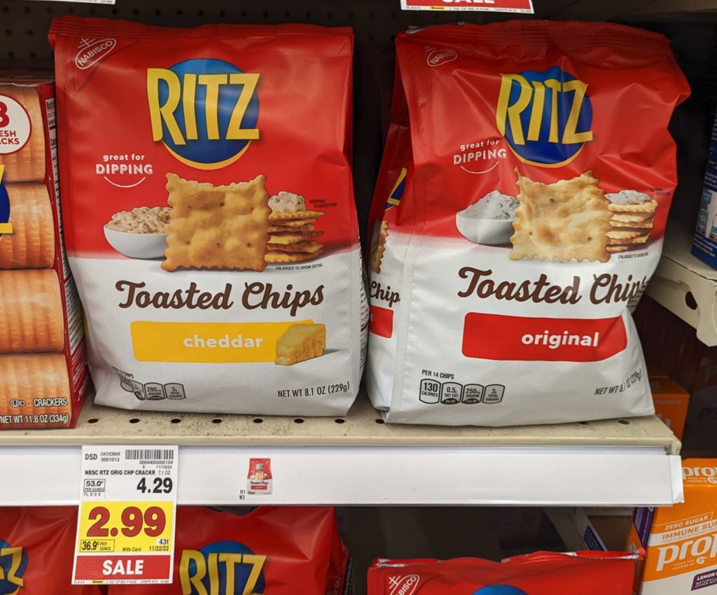 Ritz Cheese Crispers Or Toasted Chips As Low As $1.24 at Kroger ...