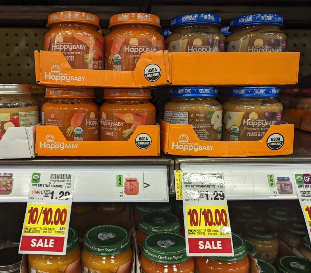 Happy Baby Organic Baby Food Jars Just 67¢ At Kroger - iHeartKroger