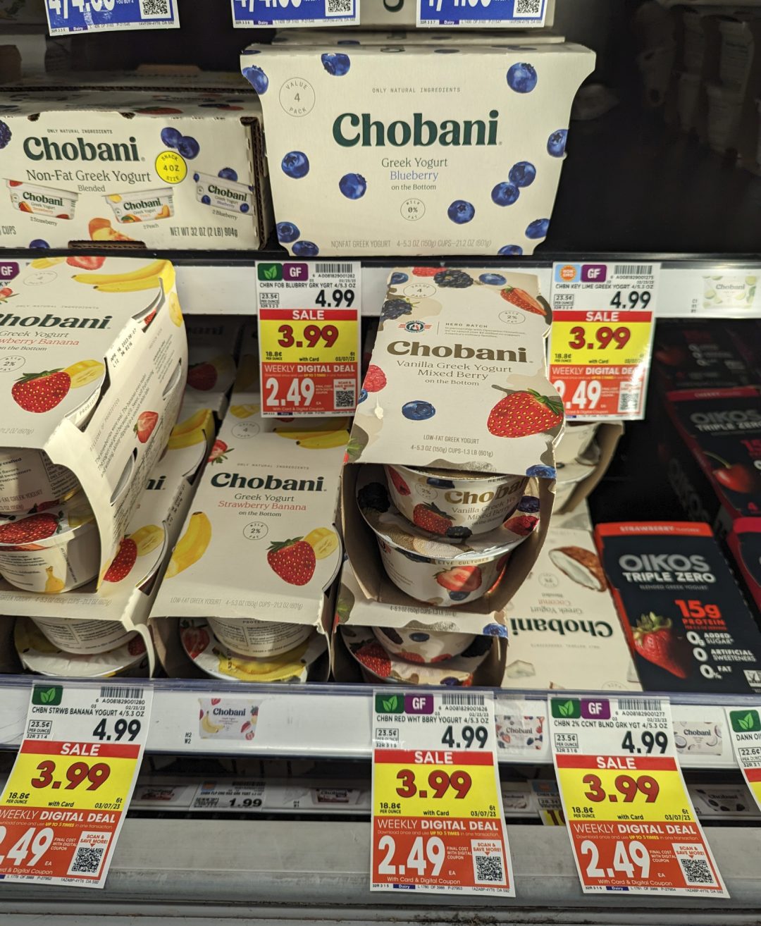 Chobani Greek Yogurt 4-Packs Just $2.49 At Kroger (62¢ Per Cup ...