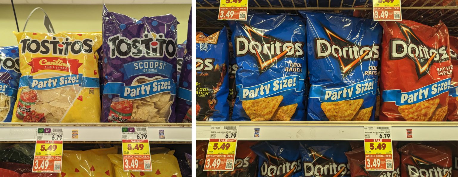 Tostitos Or Doritos Party Size Chips Just $3.49 At Kroger (Regular ...