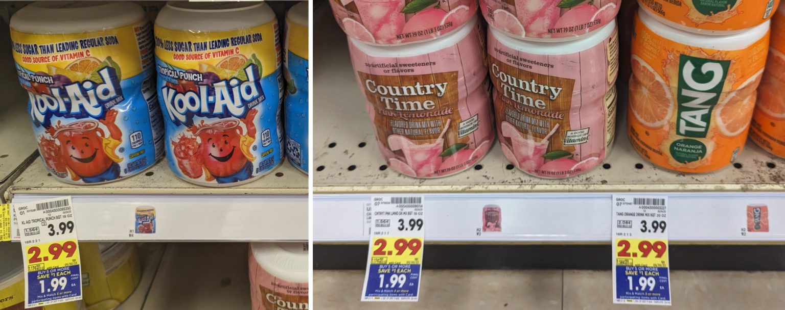 Country Time, Kool-Aid Or Tang Canisters As Low As $1.49 At Kroger ...