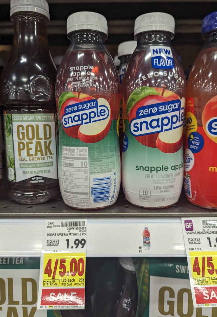 Snapple Zero Sugar As Low As 75¢ At Kroger - iHeartKroger