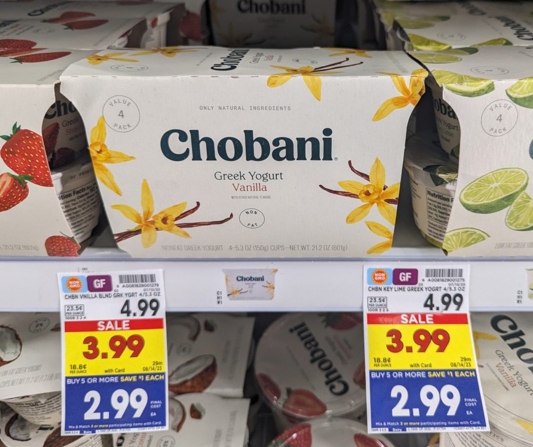 Chobani Greek Yogurt 4-Packs As Low As $2.49 At Kroger (62¢ Per Cup ...