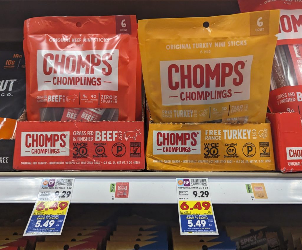 Chomps Chomplings Mini Beef or Turkey Sticks As Low As $1.49 At Kroger ...