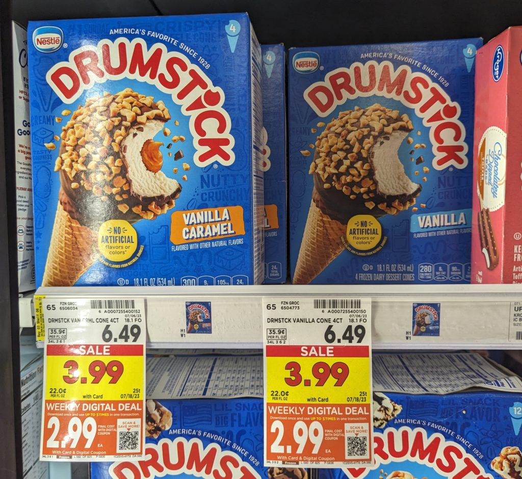 Pick Up Nestle Drumstick Cones 4-Count Boxes For Just $2.99 At Kroger ...