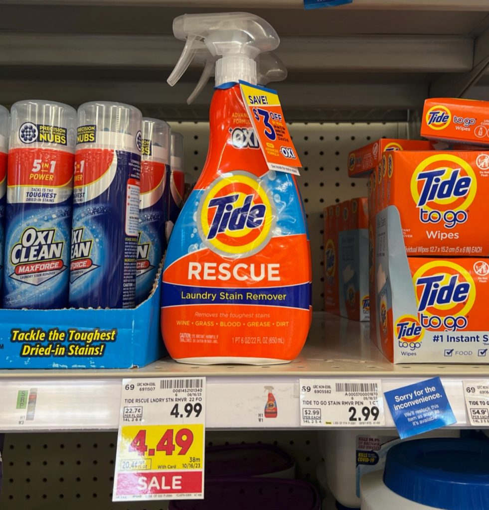 Tide Rescue Laundry Stain Remover Spray As Low As $3.24 At Kroger ...