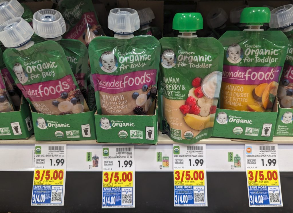 Pick Up Gerber Organic Baby Food Pouches As Low As $1.33 At Kroger ...