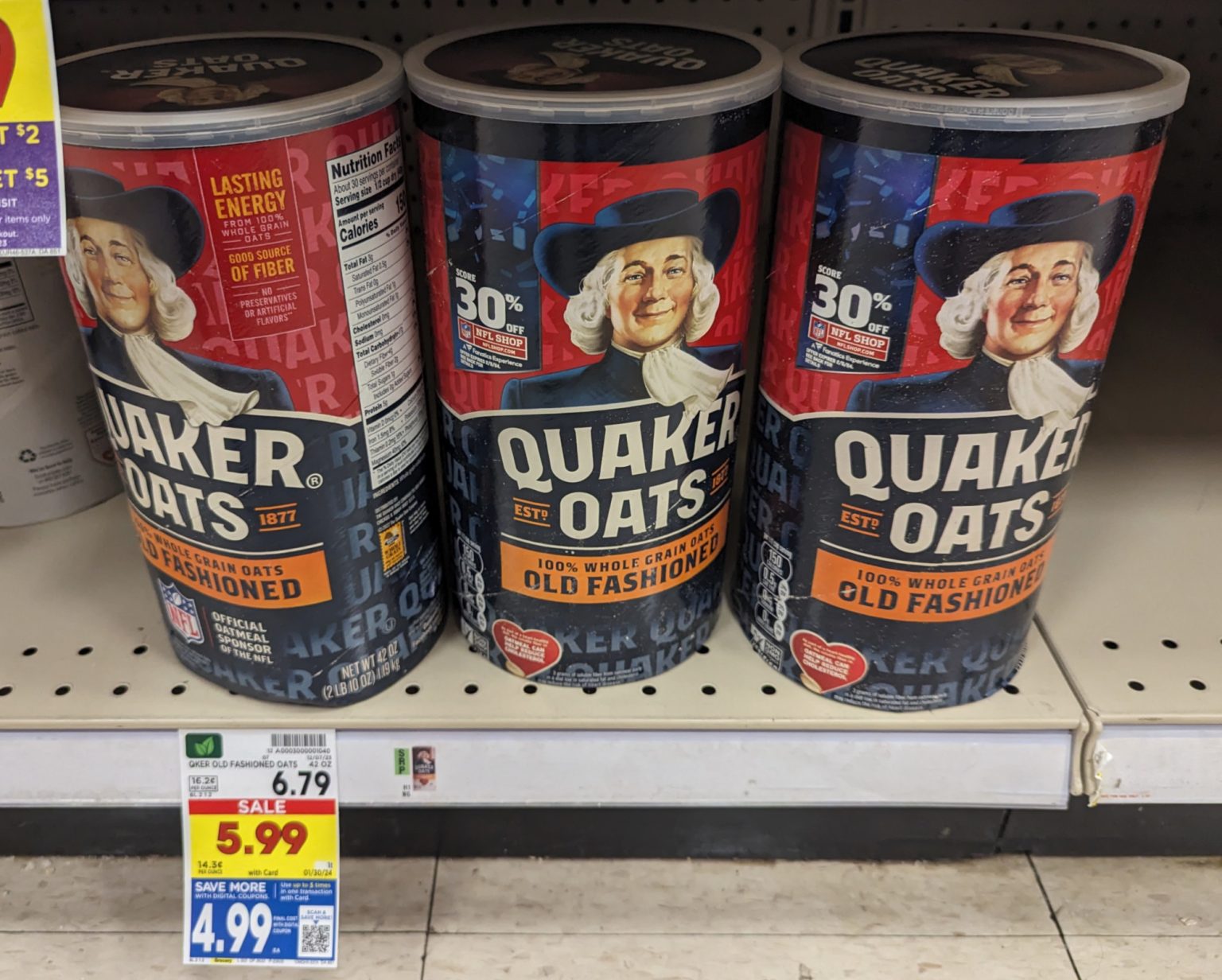 Get The Big Canisters Of Quaker Oats As Low As $4.99 At Kroger ...