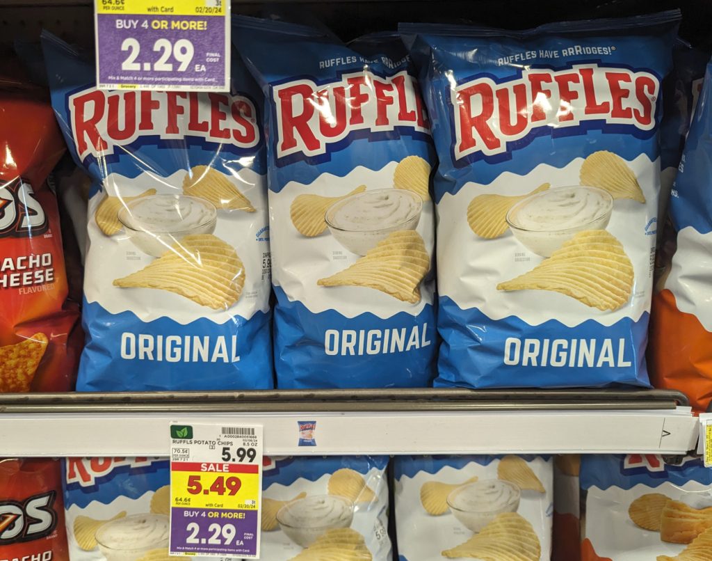Ruffles Potato Chips As Low As $1.54 At Kroger (Regular Price $5.99 ...