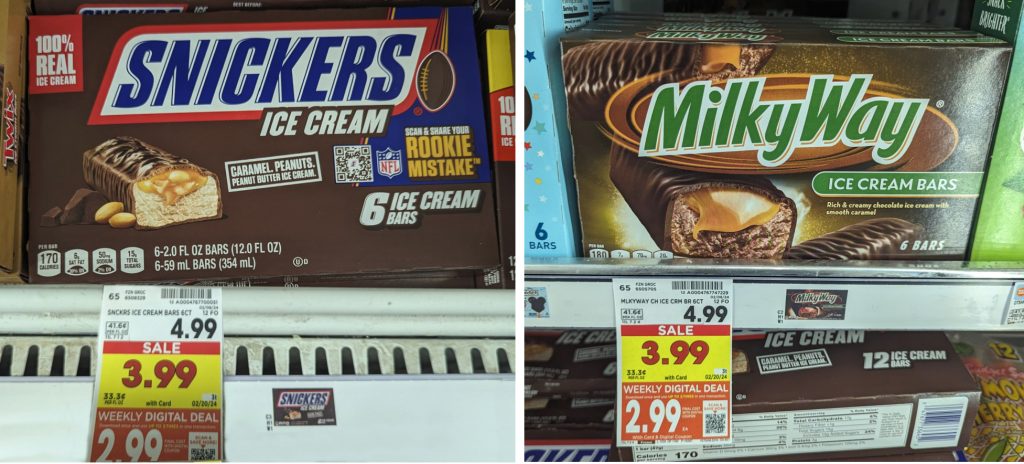 Snickers or Milky Way Ice Cream Bars Just $2.99 At Kroger - iHeartKroger
