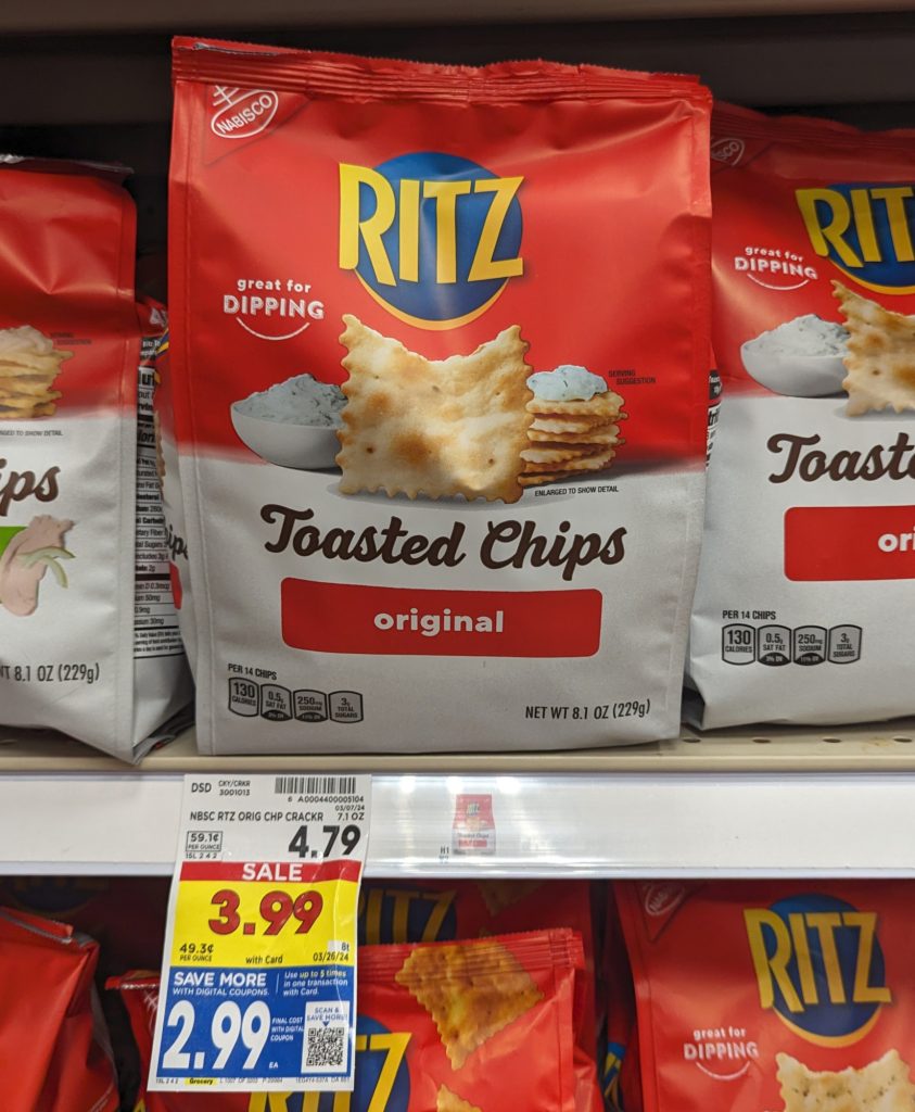 Ritz Toasted Chips Just $2.24 At Kroger (Regular Price $4.79 ...