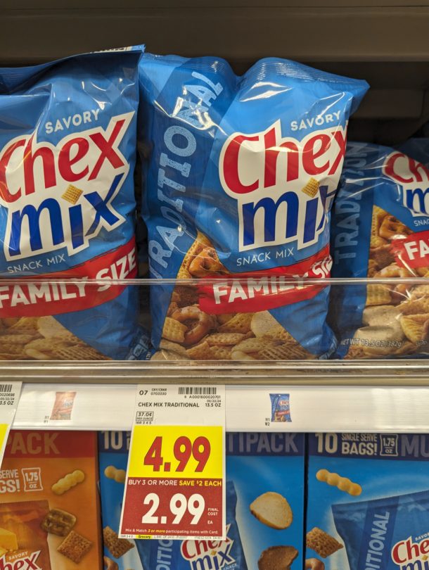 Chex Mix Snacks Family Size Bags As Low As $2.62 At Kroger - iHeartKroger