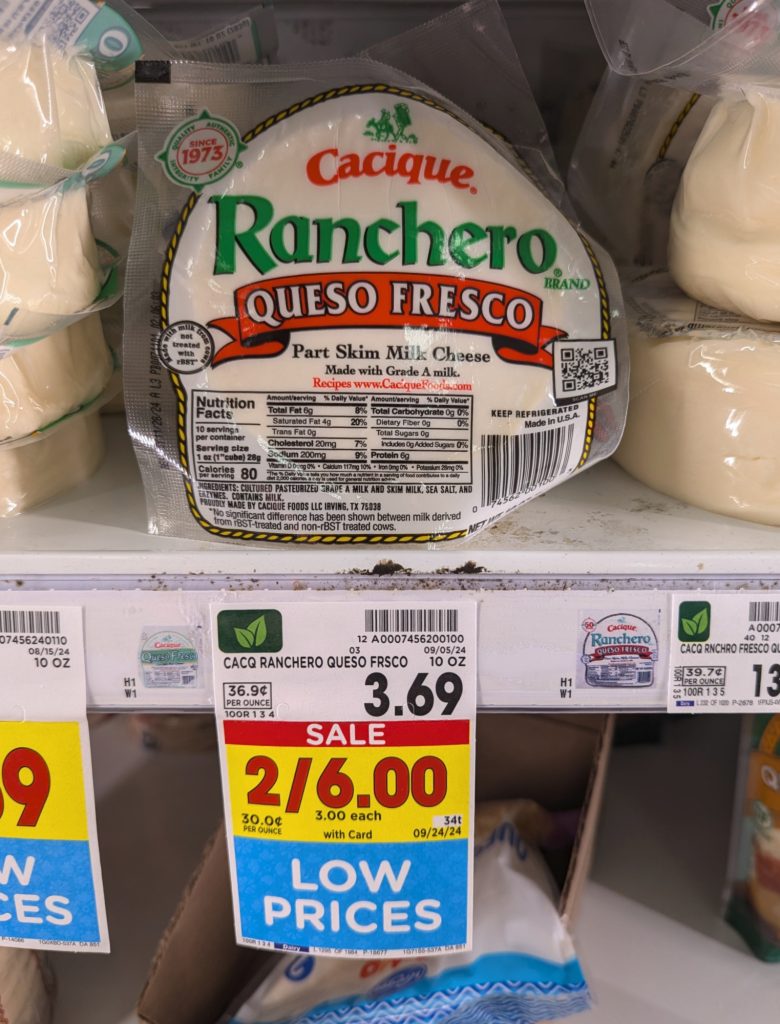 Cacique Ranchero Chunk Cheese Just $2.75 At Kroger - iHeartKroger