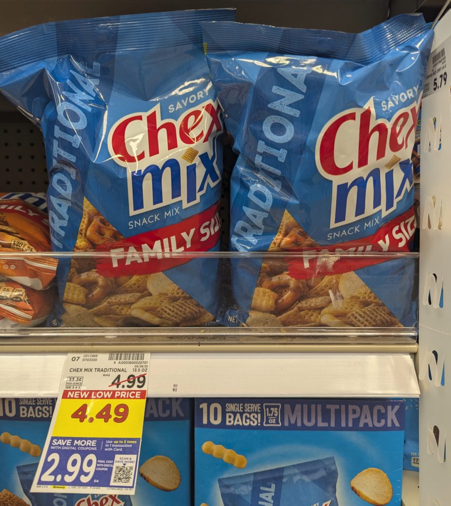 Chex Mix Snacks Family Size Bags Just $2.99 At Kroger - iHeartKroger