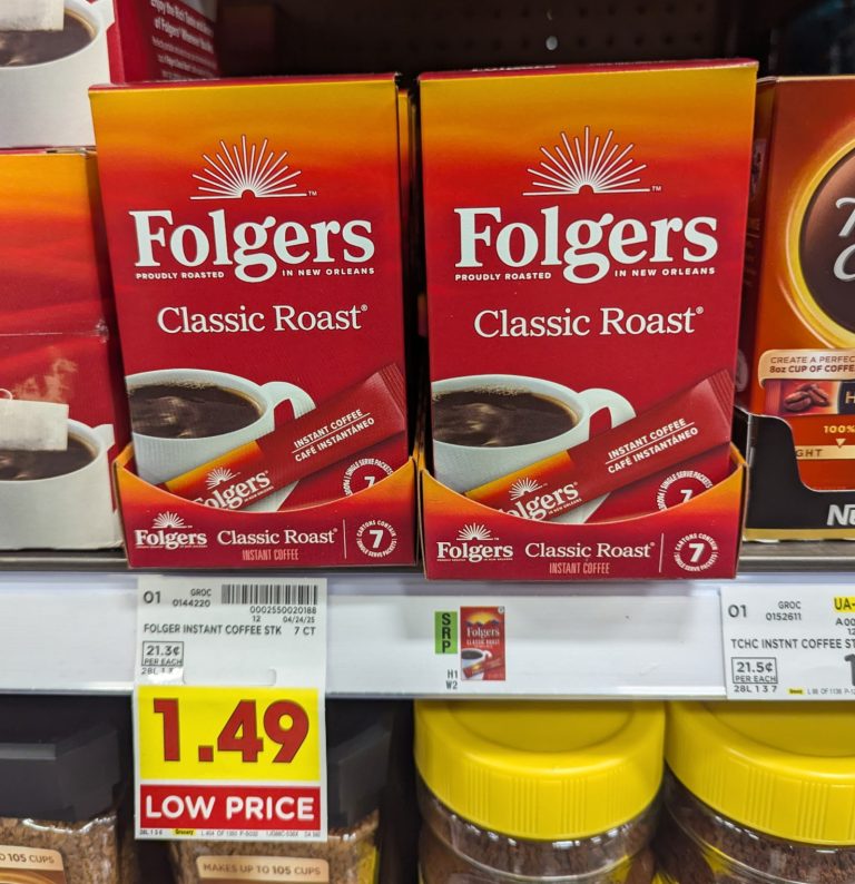 Folgers Instant Coffee Sticks As Low As 74¢ At Kroger - iHeartKroger