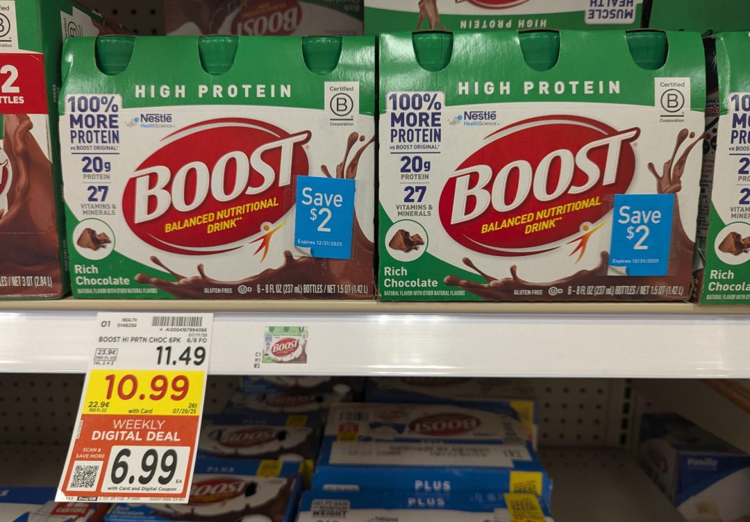 Boost High Protein Nutrition Shakes Just $6.99 At Kroger - iHeartKroger