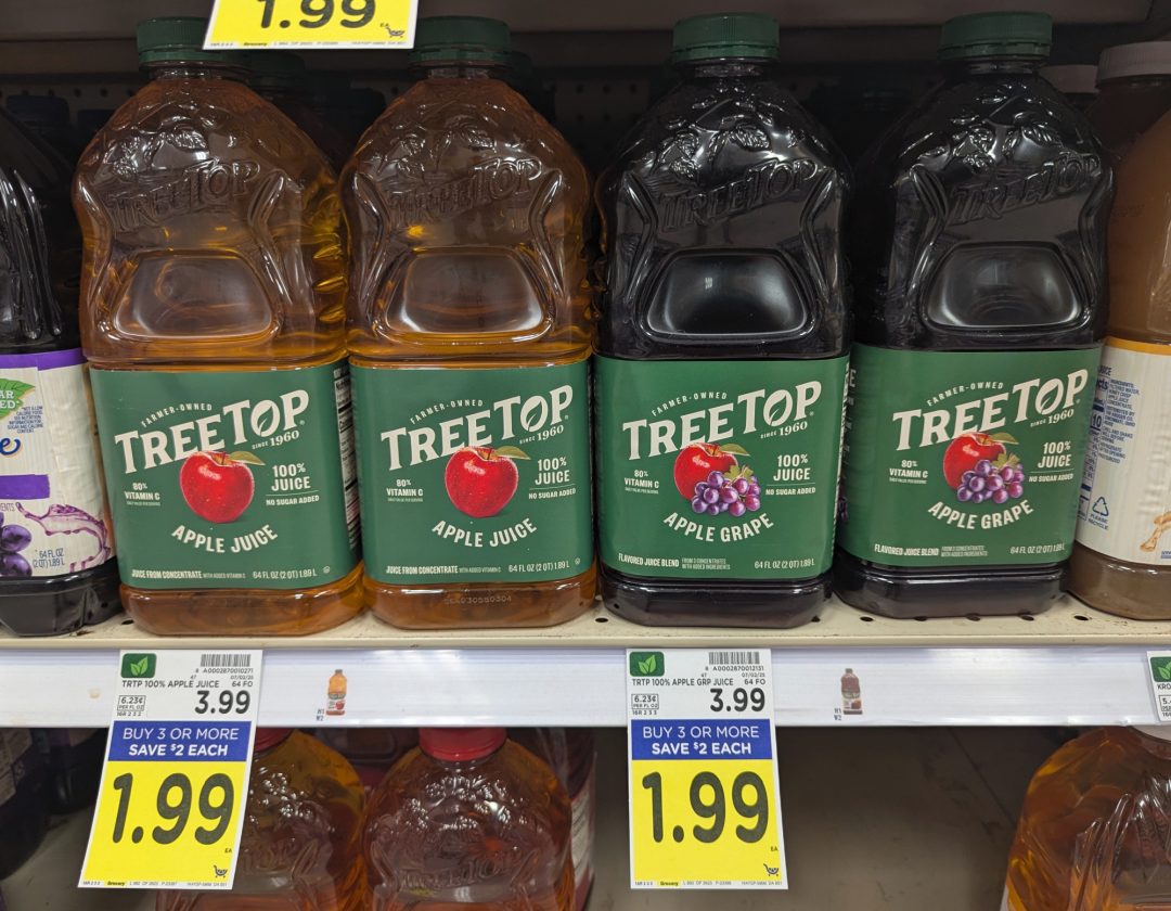 Get Tree Top 100% Apple Juice As Low As $1.24 At Kroger - iHeartKroger