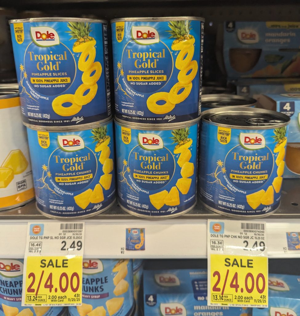 Dole Tropical Gold Pineapple Just $1.50 Per Can At Kroger - iHeartKroger