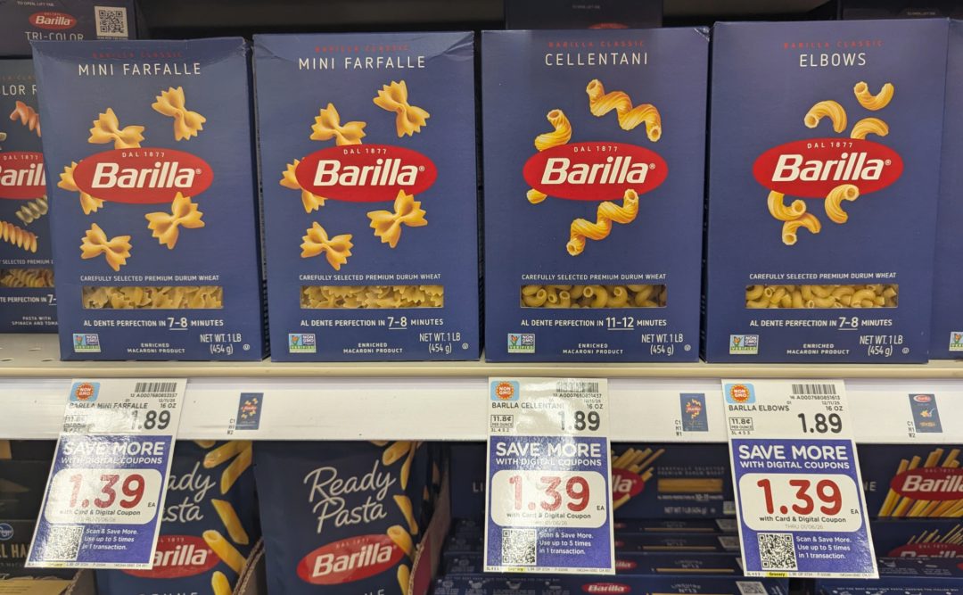Barilla Pasta Just $1.39 Per Box At Kroger - iHeartKroger