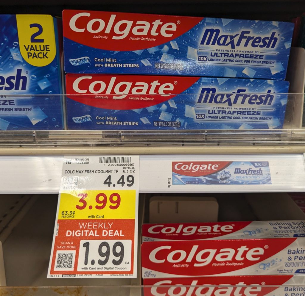 Colgate MaxFresh Toothpaste As Low As $1.99 At Kroger - iHeartKroger