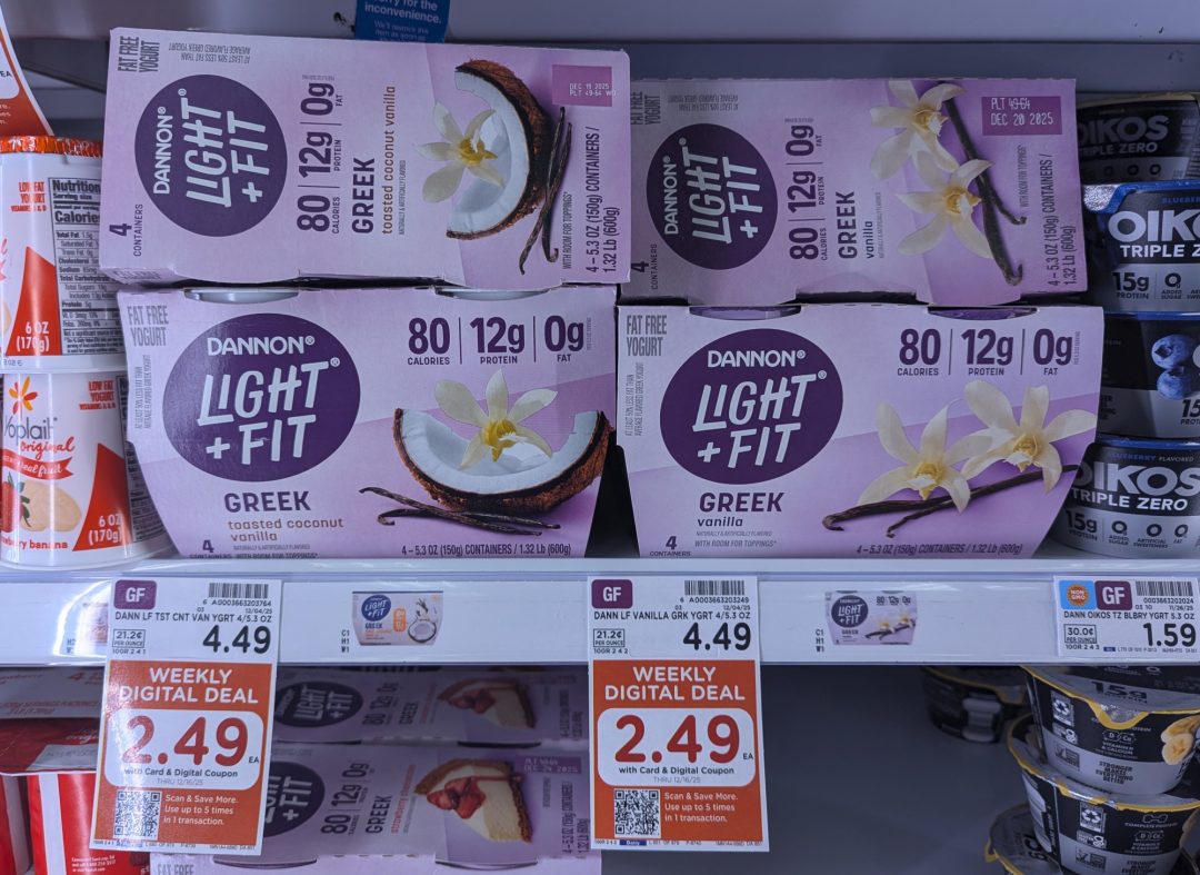 Dannon Light+Fit Yogurt 4-Packs As Low As $2.04 At Kroger (51¢ Per Cup ...