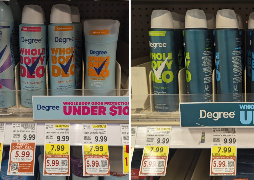 Degree Whole Body Deodorant Just $5.99 At Kroger (Regular Price $9.99 ...