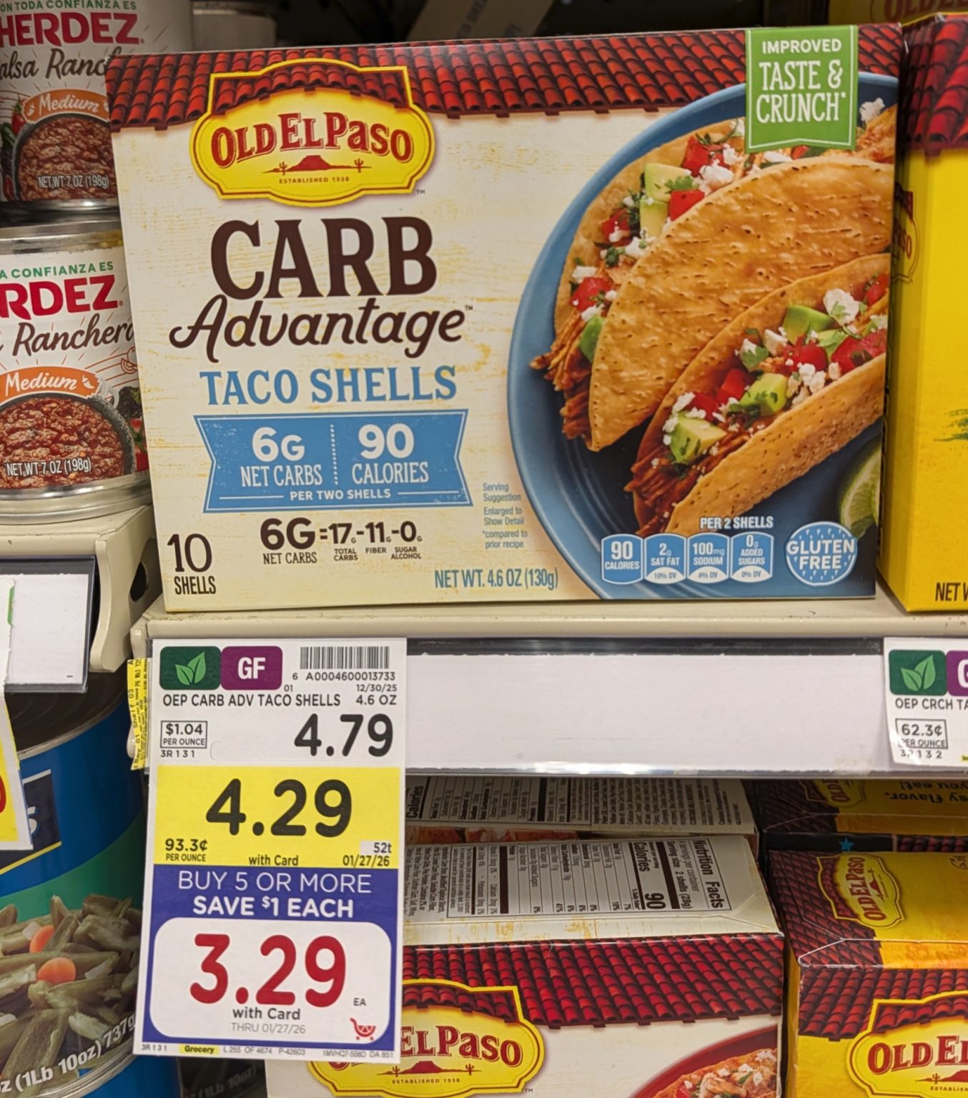 Old El Paso Carb Advantage Taco Shells As Low As $1.79 At Kroger ...