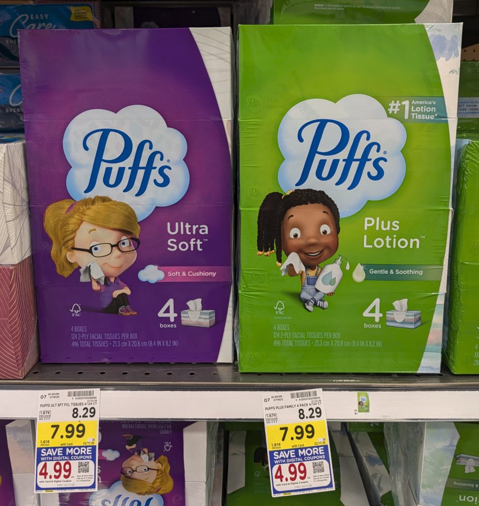Get 4-Packs Of Puffs Facial Tissues For Just $4.99 At Kroger - iHeartKroger