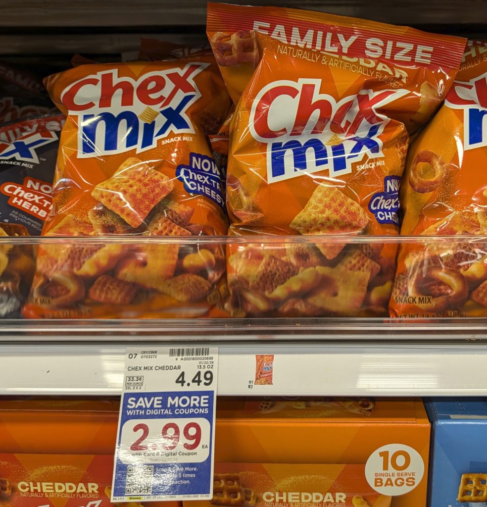 Chex Mix Snacks Family Size Bags Just $2.99 At Kroger - iHeartKroger